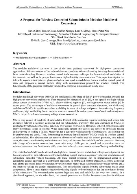 Pdf A Proposal For Wireless Control Of Submodules In Modular