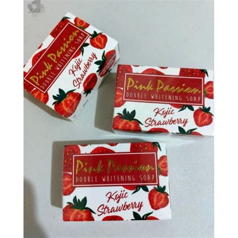 Pink Passion Double Whitening Soap Kojic Strawberry Shopee Philippines