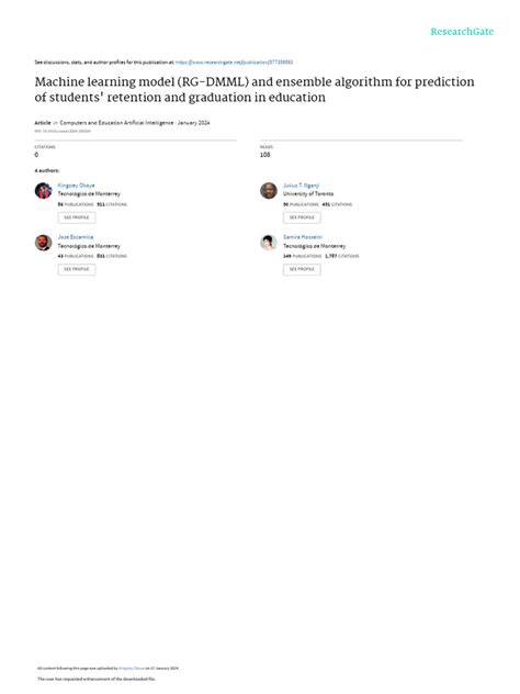 machine learning model and ensemble algorithm for prediction of