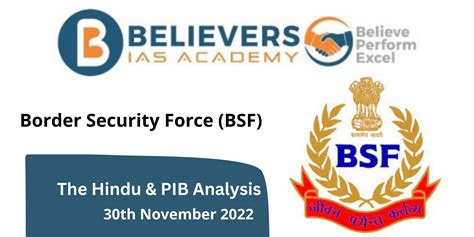 Border Security Force A Detailed Overview Believers Ias Academy