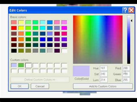 How To Make Your Own Colors In Ms Paint YouTube