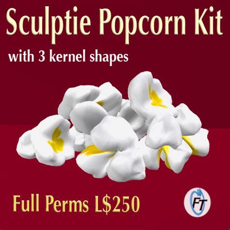 Second Life Marketplace Flying Tribe Sculptie Popcorn Maker Kit