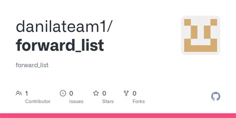 GitHub Danilateam Forward List Forward List