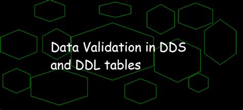 Data Validation In Dds And Ddl Tables As400 And Sql Tricks