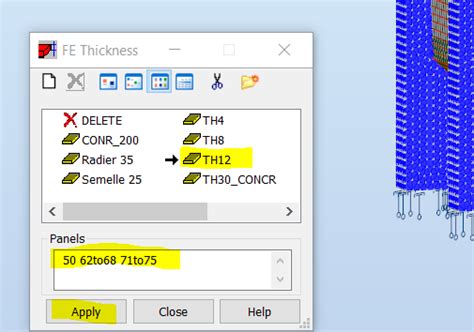 no material message reported for panels in robot structural analysis