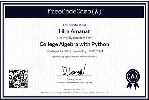 hira amanat on linkedin python certification freecodecamp math