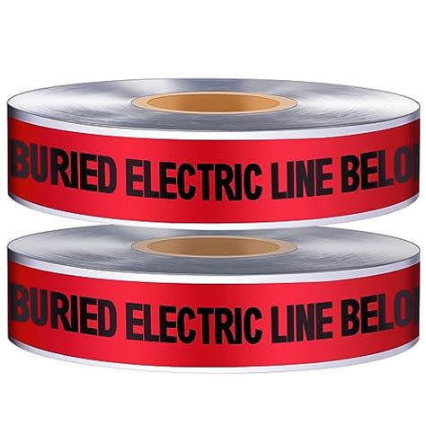 2 Roll 2 Inch X 1000 Feet Detectable Safety Tape Buried Gas Line