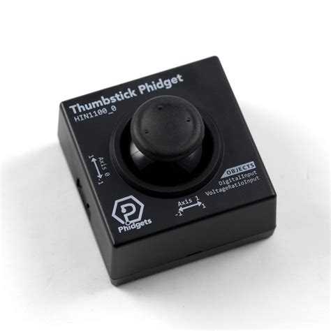 two axis w center push button thumbstick joystick phidget robotshop