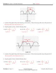 Periodic Phenomena Solutions Periodic Function Analysis Course Hero