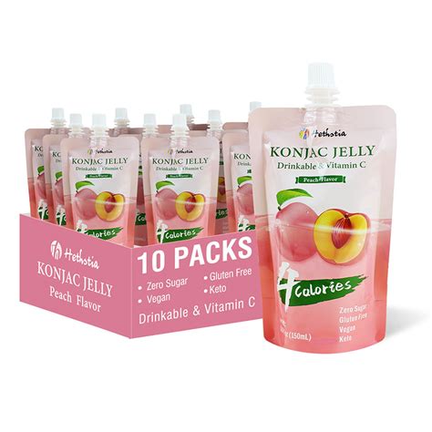 Drinkable Konjac Jelly Peach Flavor - Best Konjac Food Brand • Hethstia