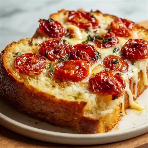 Gourmet Thick Cut Artisan Bread Slice With Premium Toppings And