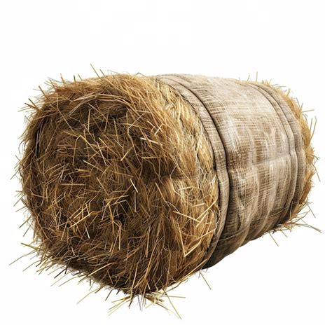 Arafed hay bale with a wooden barrel on top generative ai | Premium AI ...