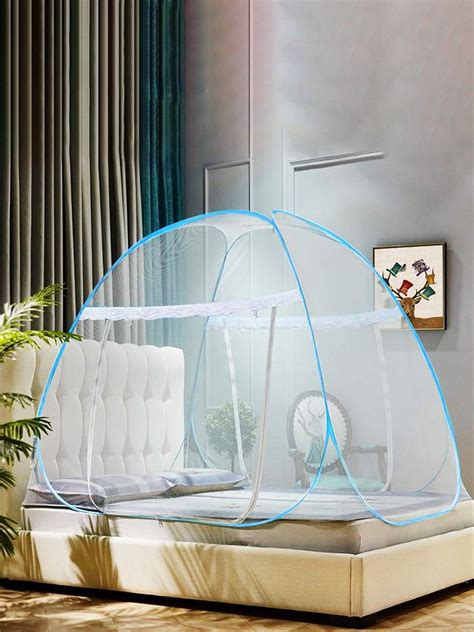 Buy Kuber Industries Blue Foldable Single Bed Mosquito Net Mosquito