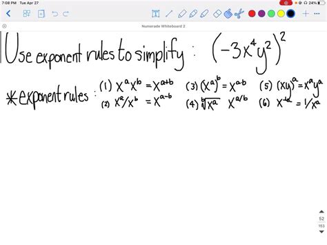 ⏩solveduse The Exponent Rules To Simplify The Following Numerade