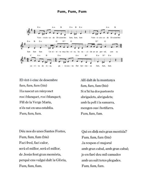 Fum Fum Fum Lyrics Pdf