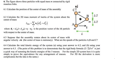 Solved 6 The Figure Shows Three Particles With Equal Mass M