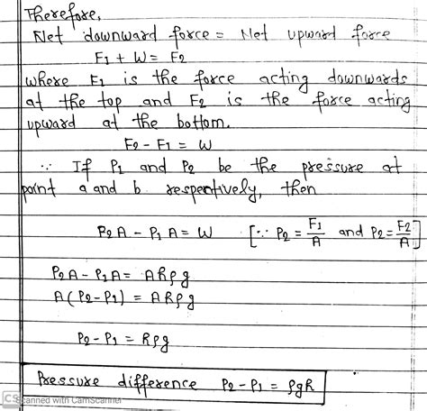 Variation Of Pressure With Depth Maths And Physics With Pandey Sir