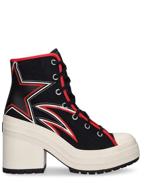 Converse 75mm Chuck 70 De Luxe Heel Sneakers In Black Lyst Uk