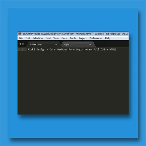 Cara Membuat Form Html Dan Css Script Sublime Kita Udin Blog