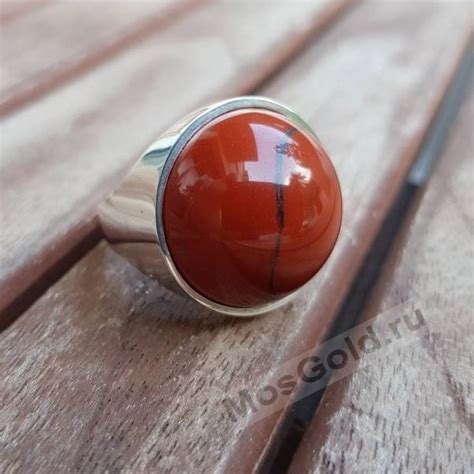 Перстень с яшмой мужской купить фото цена Ювелирная мастерская Mosgold