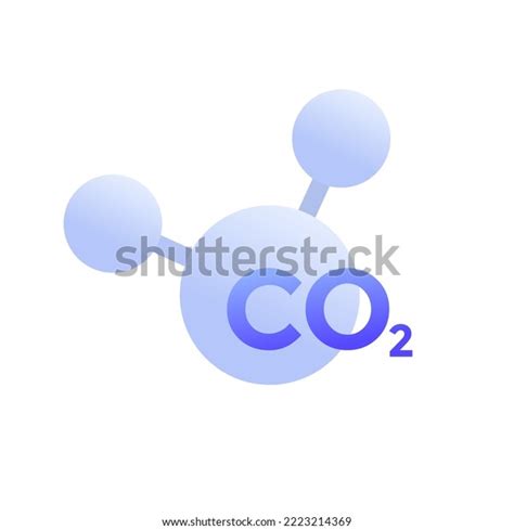 Co2 Molecule Icon On White Vector Stock Vector Royalty Free 2223214369 Shutterstock