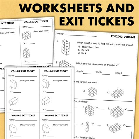 Volume Of Rectangular Prisms Math Worksheets Task Cards Made By Teachers