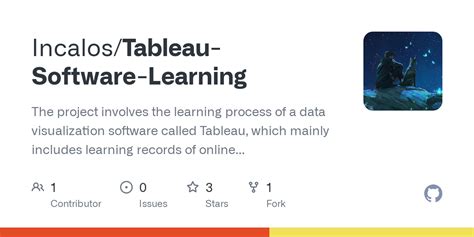 github incalos tableau software learning the project involves the