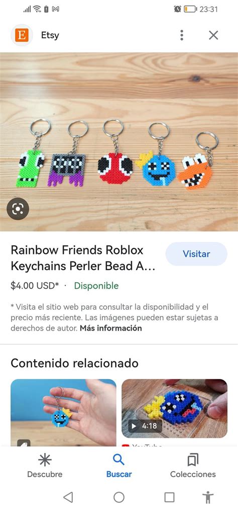 Pin De Nakita Joensen En Hama Beadsperler Etsy Rainbow Roblox