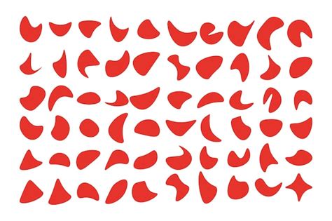 premium vector random blob shapes organic blobs set rounded abstract