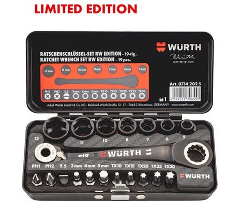 Wurth Ratchet Spanner Assortment Set 19pcs The Bolt Factory