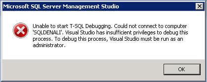 SQL Server 2012 TSQL Debugging Enhancements