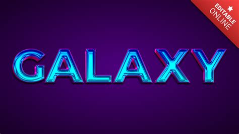 Galaxy | Blue Metallic Font Style | Text Effect Generator
