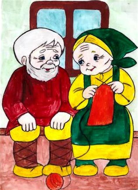 Как нарисовать бабушку с дедушкой 25 фото