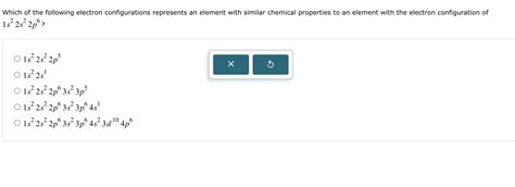 Solved Which Of The Following Electron Configurations