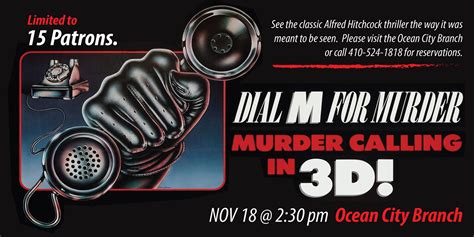 In 3d Dial M For Murder 1953 Pg Worcester County Library