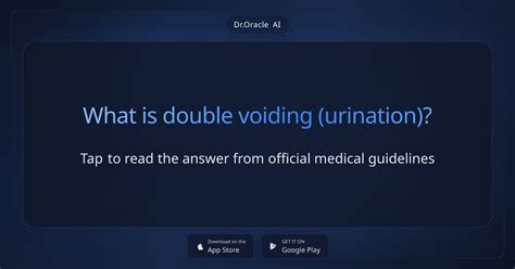 What Is Double Voiding Urination
