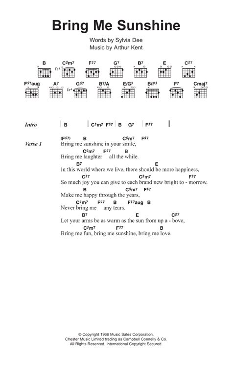 Guitar Chords For Give Me Some Sunshine