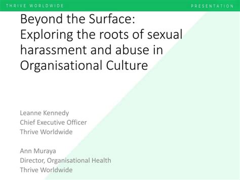 Beyond The Surface Exploring The Roots Of Sexual Harassment And Abuse