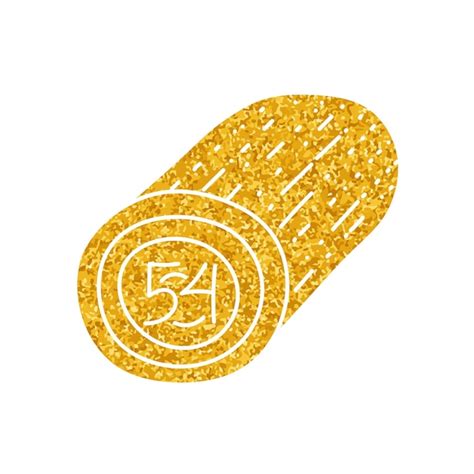 Premium Vector Single Wood Log With Marking Drawing In Gold Color Style