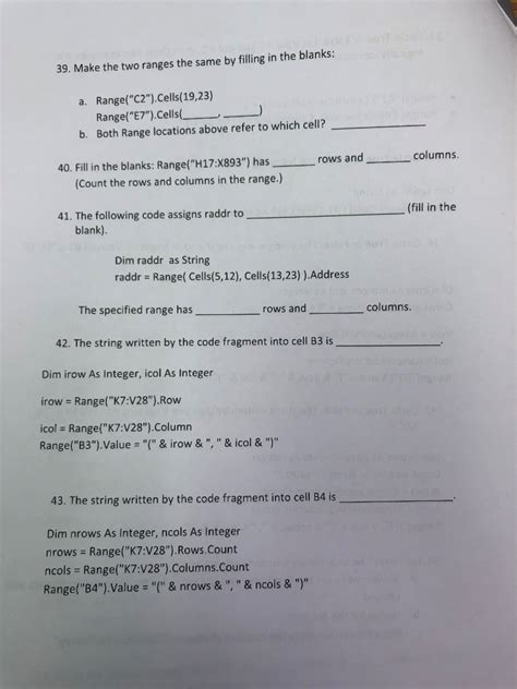 Make The Two Ranges The Same By Filling In The Chegg Com