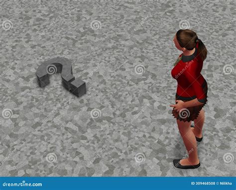 Stone Question Of Woman Stock Illustration Illustration Of Trouble
