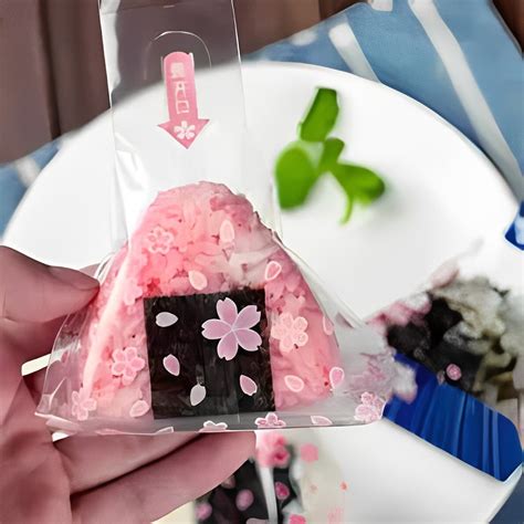100 Pcs Disposable Plastic Triangle Onigiri Wrapper
