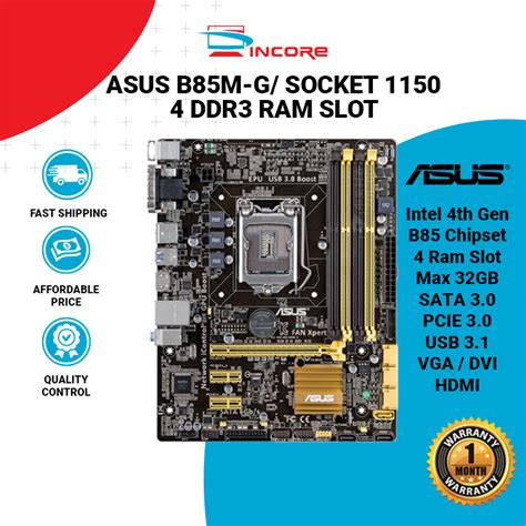 Asus B85m G B85m E B85m E R2 0 Socket 1150 Intel B85 Motherboard