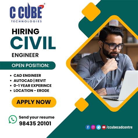 Hiring Civilengineer Cadengineer Erode C Cube Cad Centre