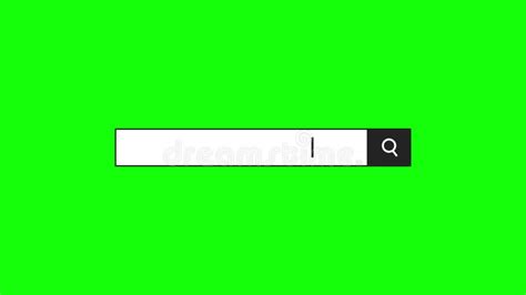 Search Bar Animation Green Screen Background Search Engine Bar Icon