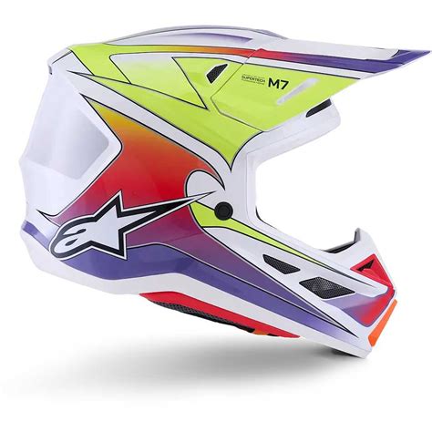 Alpinestars Sm7 Fuse Ece06 Motocross Enduro Helmet White Fluorescent