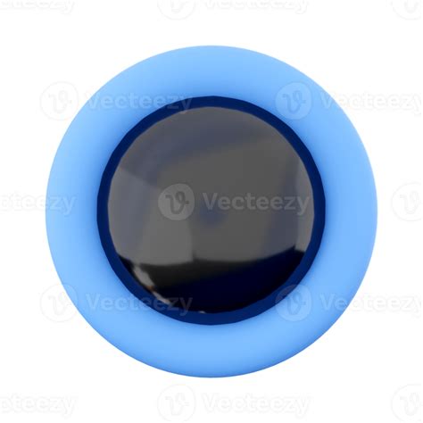 3d Rendering Modern Black Round Shaped Engine Start Button Icon 3d