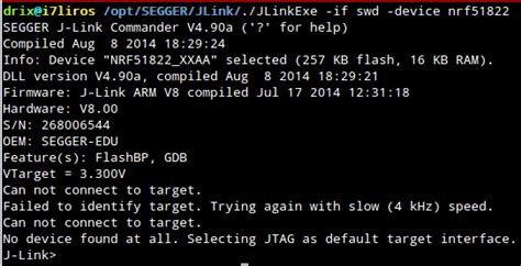 JLinkExe Can Not Connect To Target NRF G Rev Nordic Q A Nordic DevZone Nordic