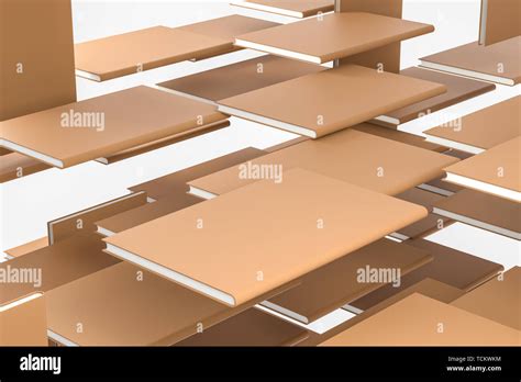 the organized hard cover notebooks 3d rendering computer digital