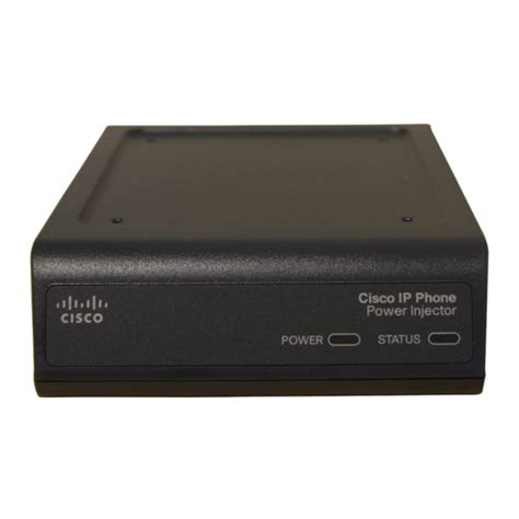 Cisco Power Injector Quick Manual Pdf Download Manualslib